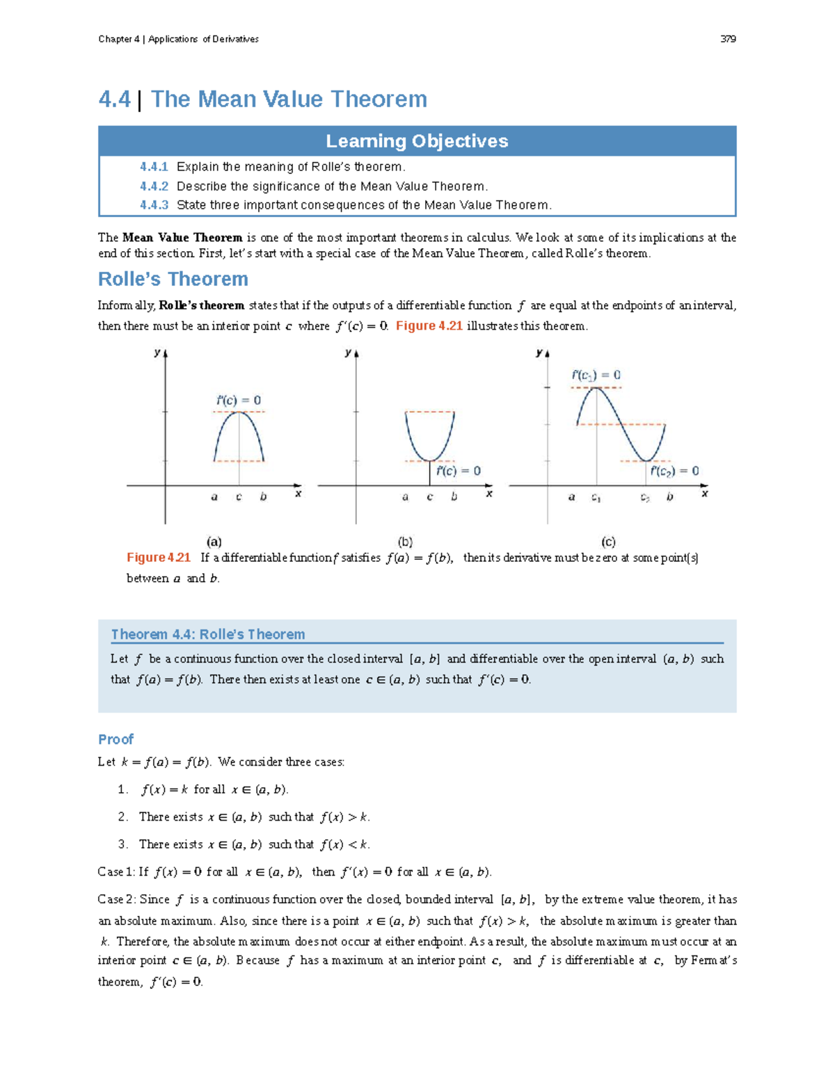 Chapter 4.4: The Mean Value Theorem in Calculus (Calc 1) - Studocu