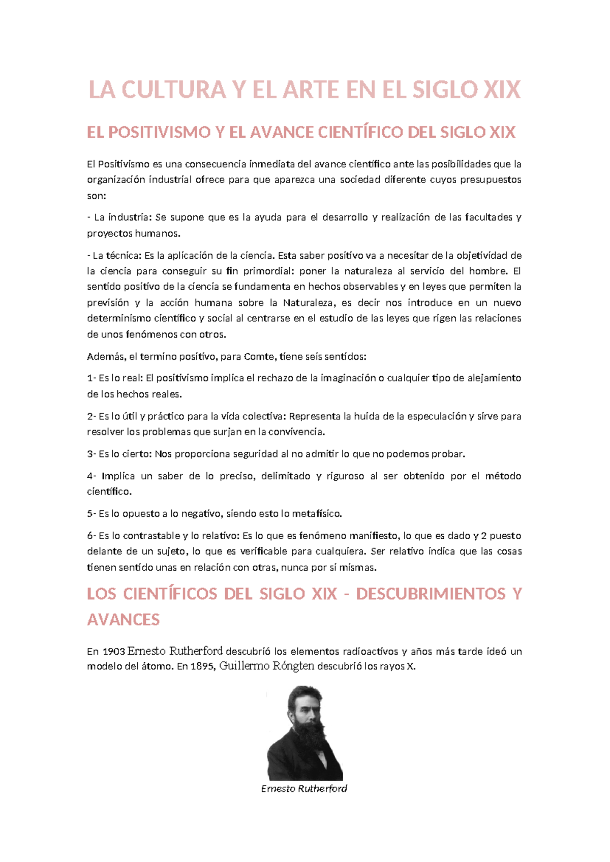 Trabajo ARTE Siglo XIX: Cultura, Positivismo y Arquitectura - Studocu