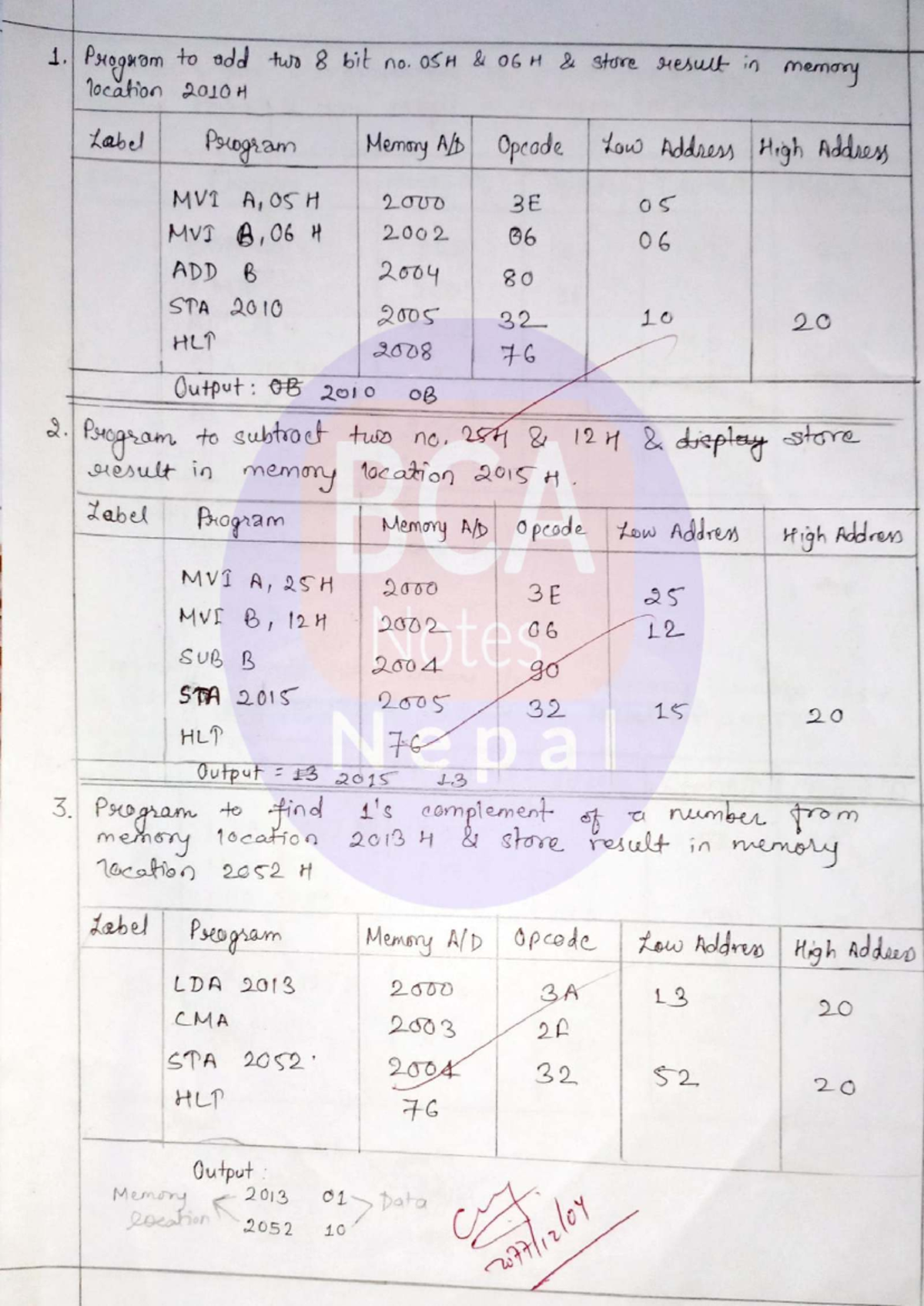 Microlab Report: Assembly Programs for 8-bit & 16-bit Operations - Studocu