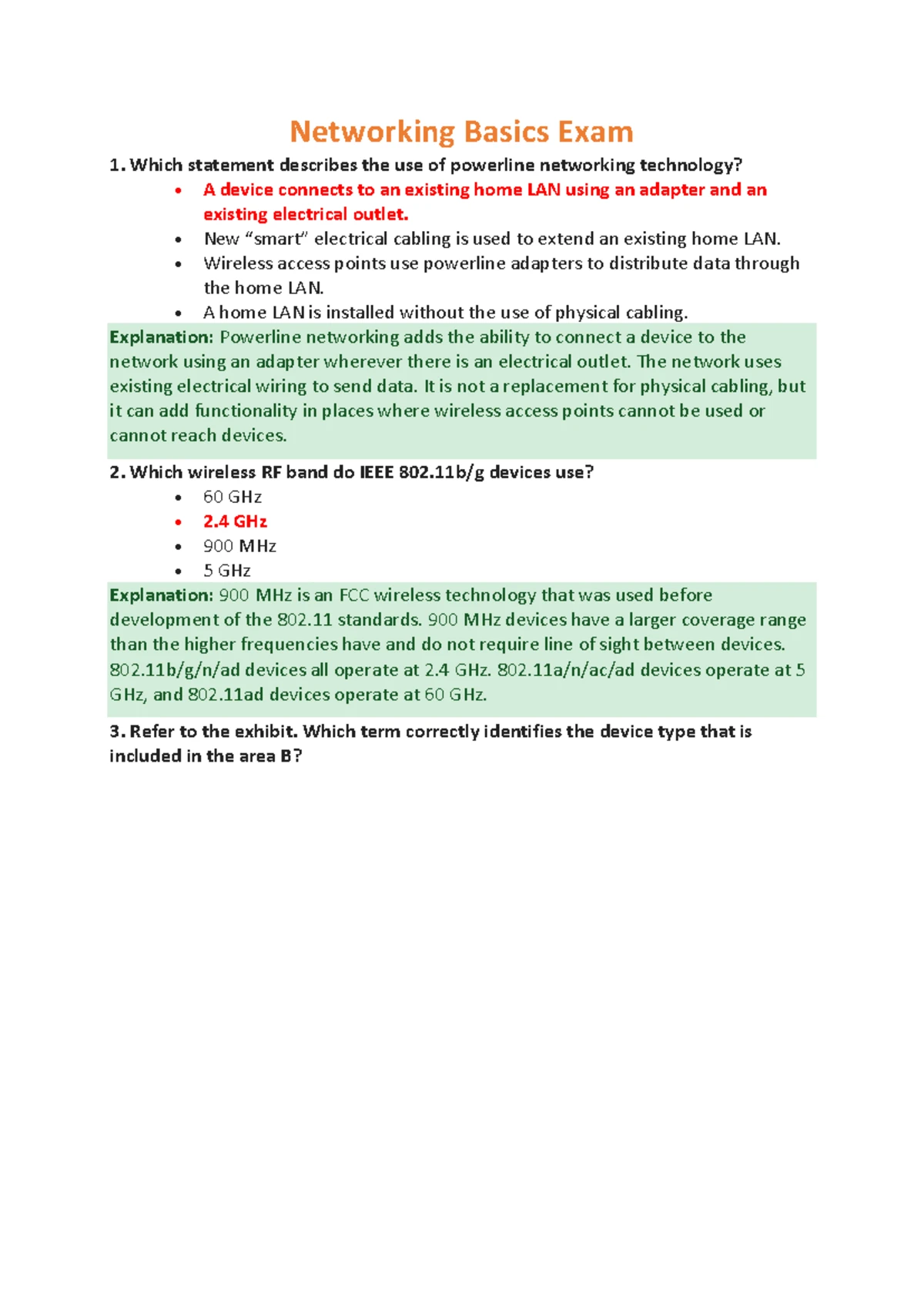 Networking Devices Initial Configuration Course Final Exam Review - Studocu