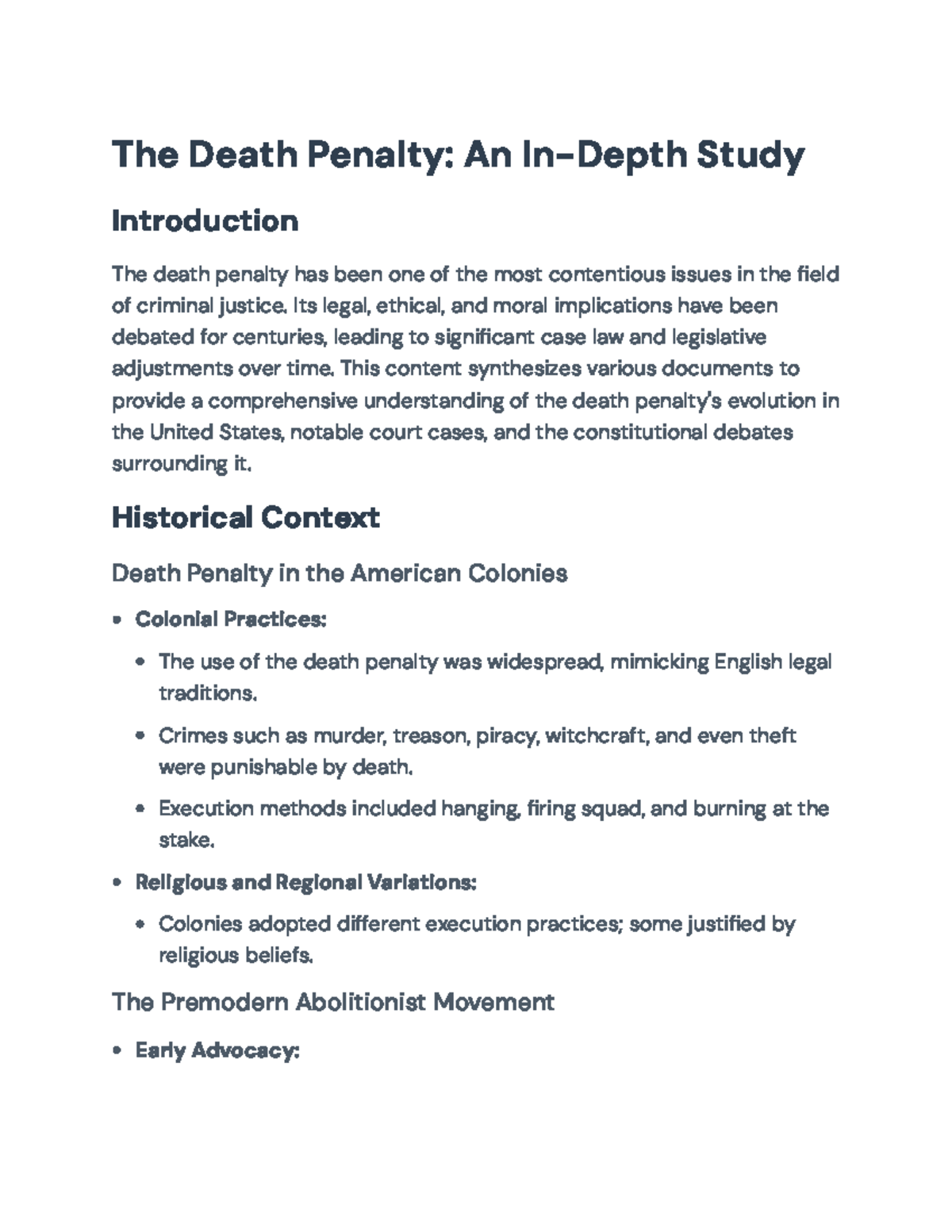 Death Penalty in the U.S.: Historical, Legal, and Ethical Insights ...
