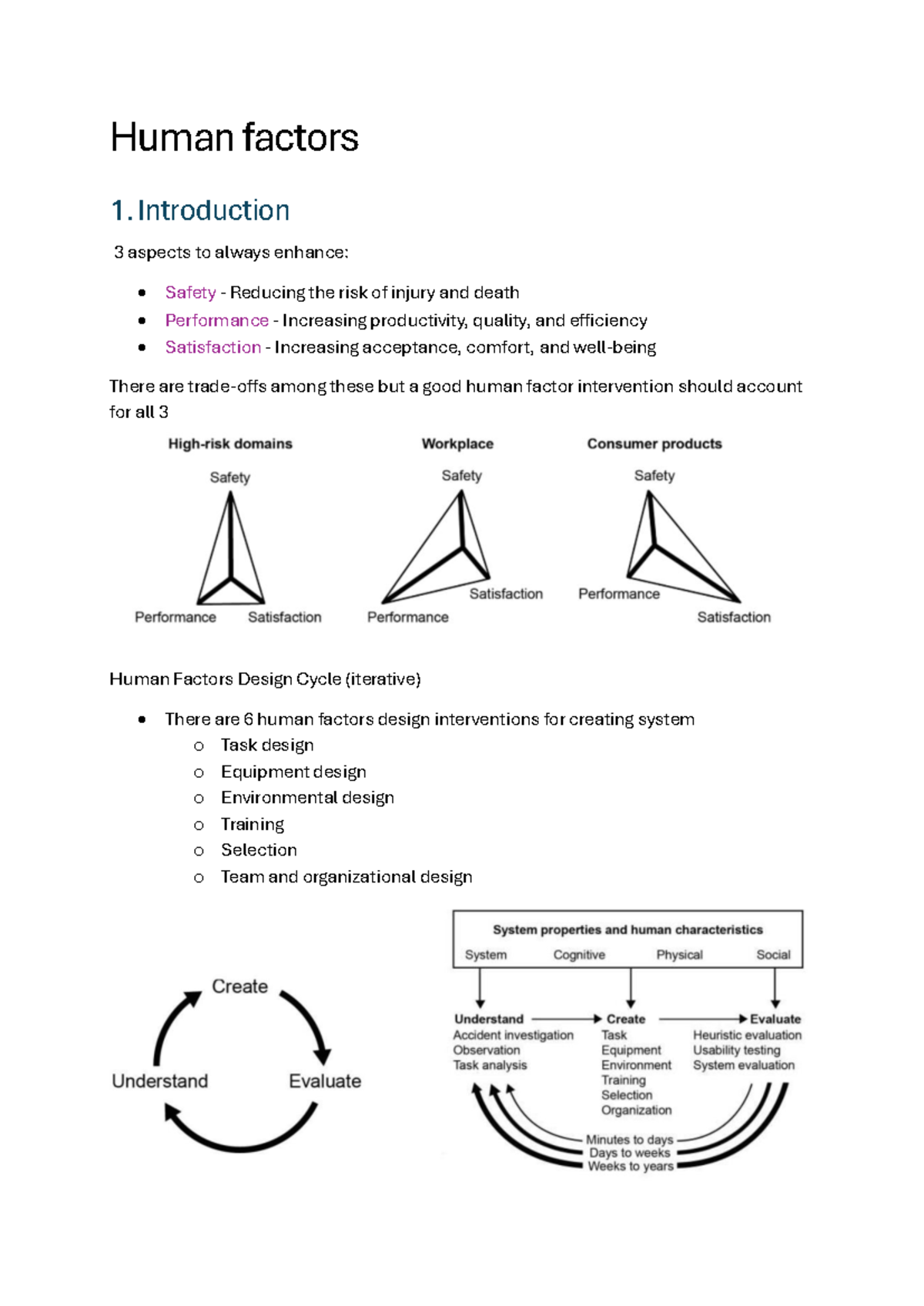 Human Factors - Comprehensive Summary and Key Concepts - Studeersnel
