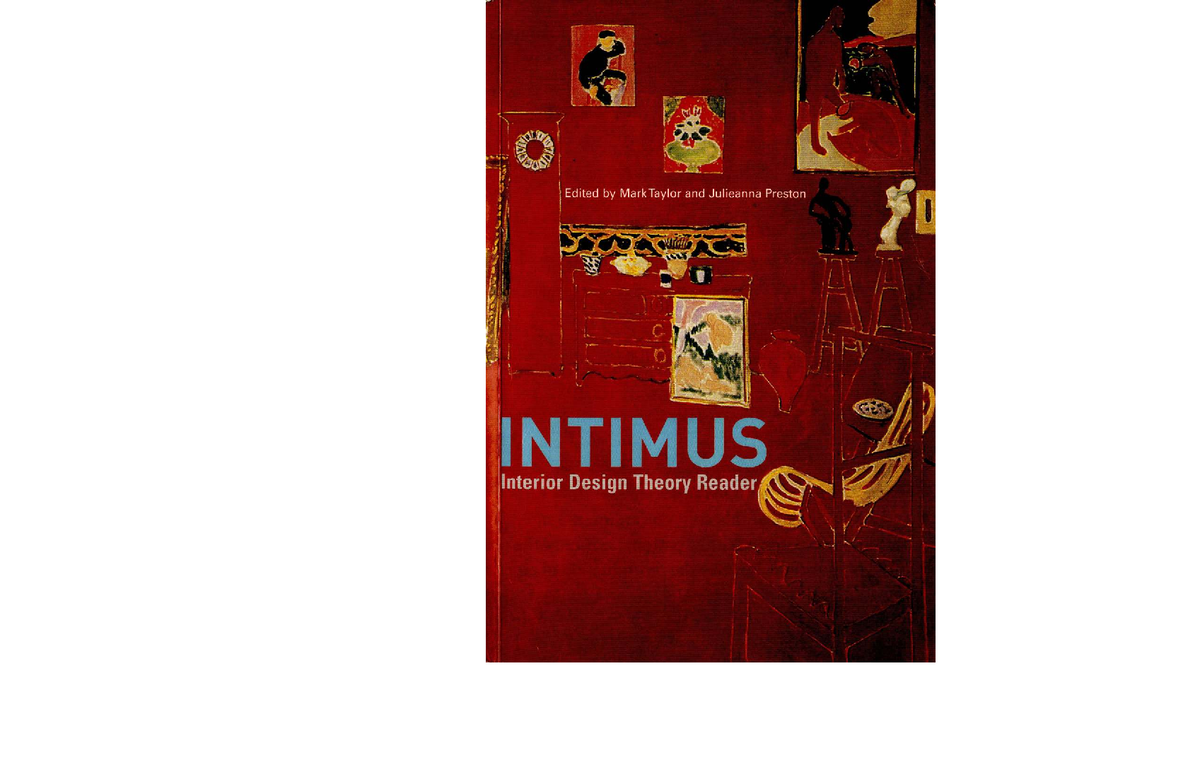 INTIMUS Interior Design Theory Reader: Key Insights and Analysis - Studocu