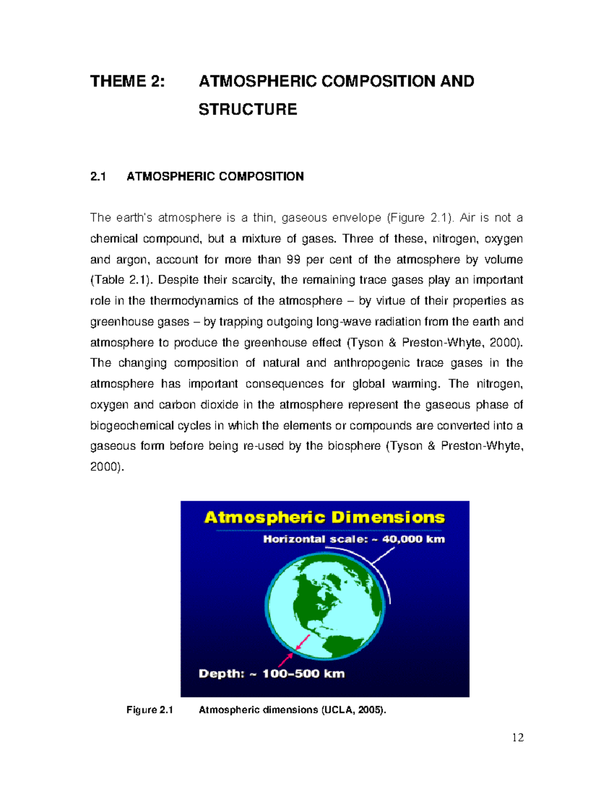 15 - Notes theme 2 - THEME 2: ATMOSPHERIC COMPOSITION AND STRUCTURE 2 ...