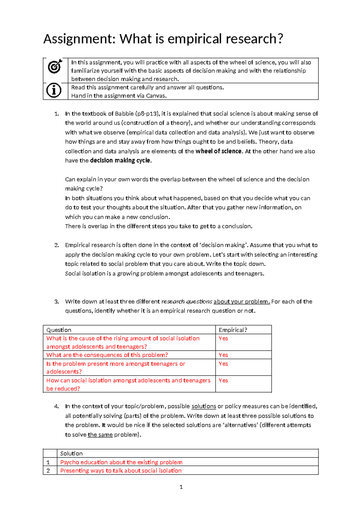 Unit 1 - Assignment: Understanding Empirical Research and Decision ...