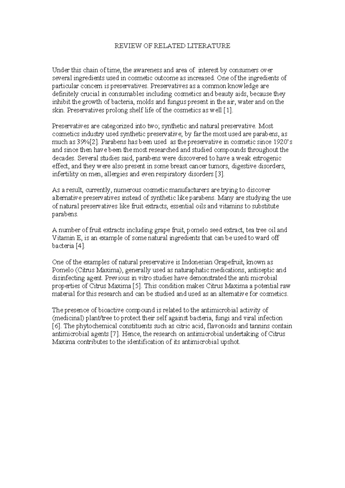 RRL - Pomelo - Summary Methods of Research - REVIEW OF RELATED ...