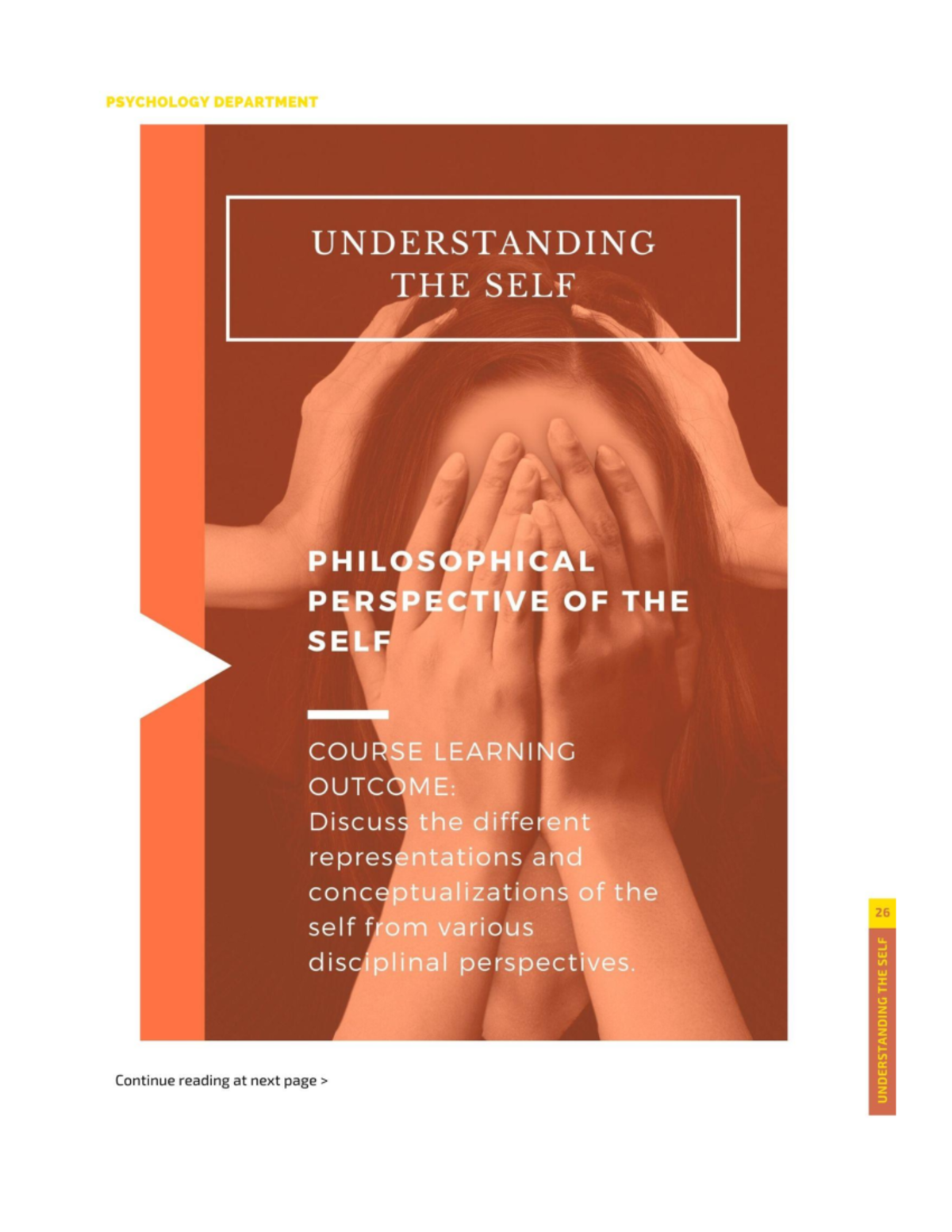 PSY 101: Lesson 1 - Philosophical Perspectives on the Self - Studocu