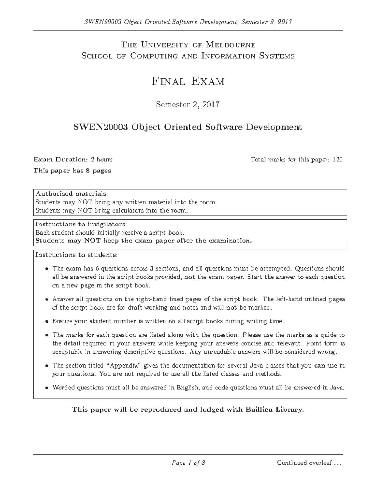 SWEN2000 3 10191159 wash - The University of Melbourne School of Computing and Information ...