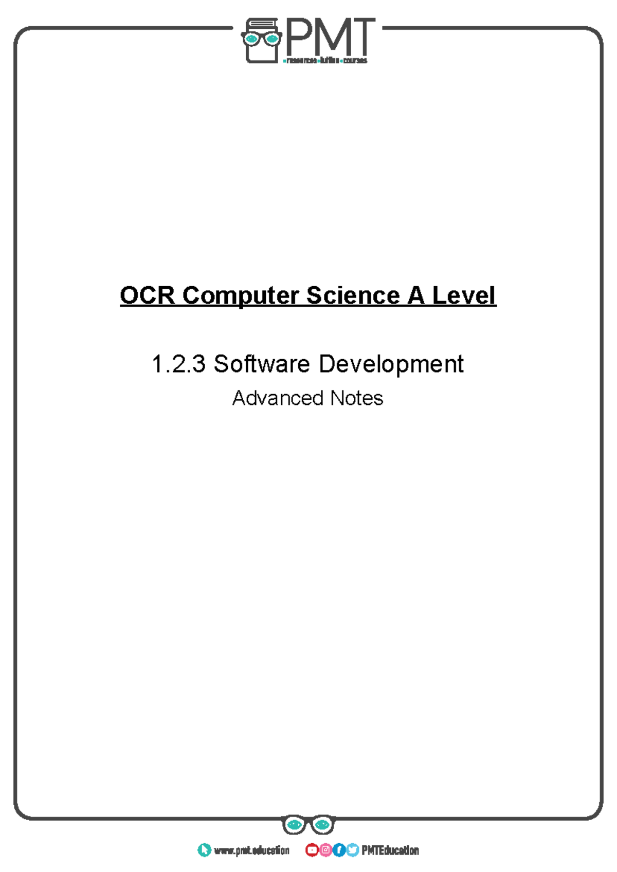 Advanced Notes on 1.2.3 Software Development - OCR Comp Sci A Level ...