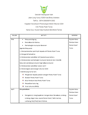 RPH Minggu 2 (15 OGOS 2022) - RANCANGAN PENGAJARAN HARIAN (RPH) Mata ...