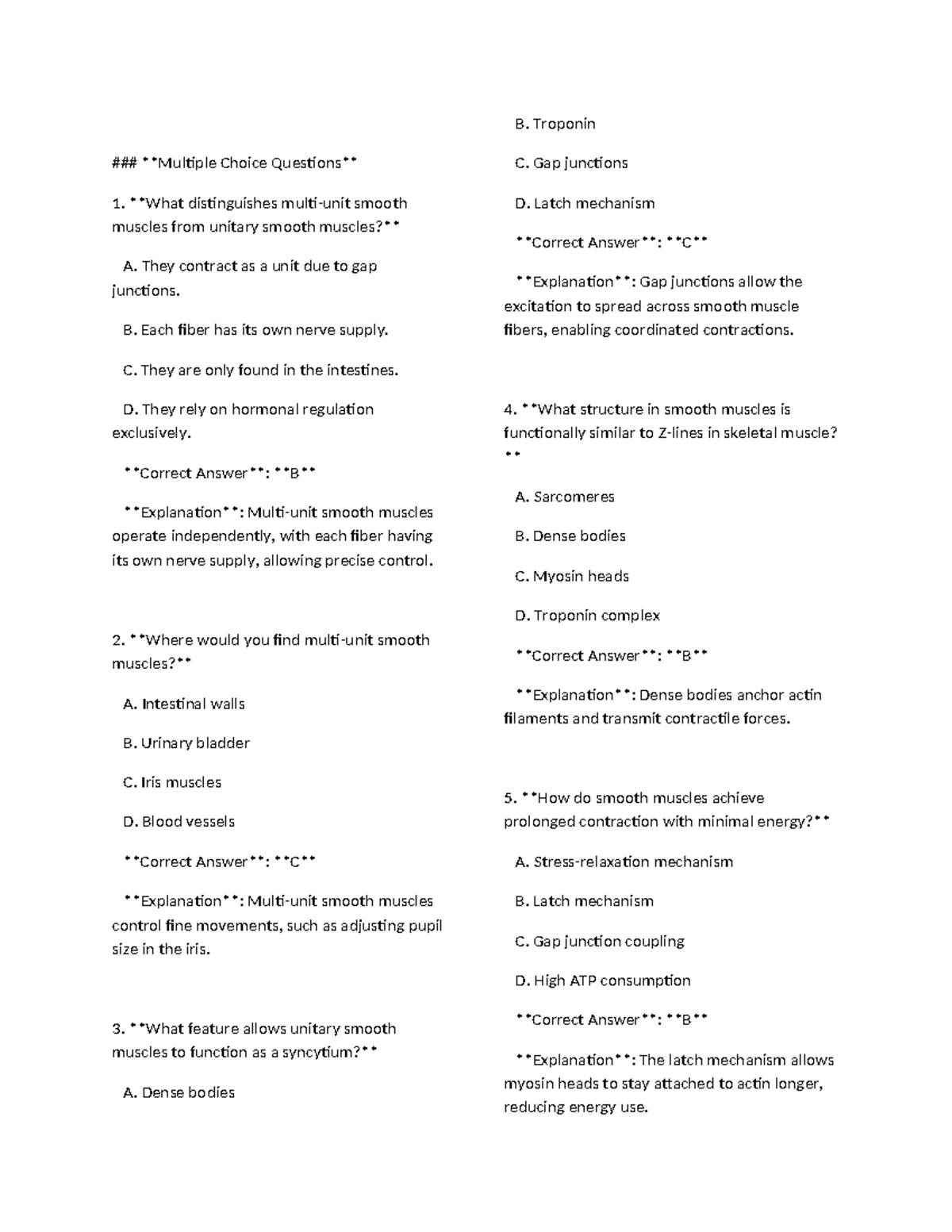 Physio Final topic 1 120 quiz - Multiple Choice Questions What ...