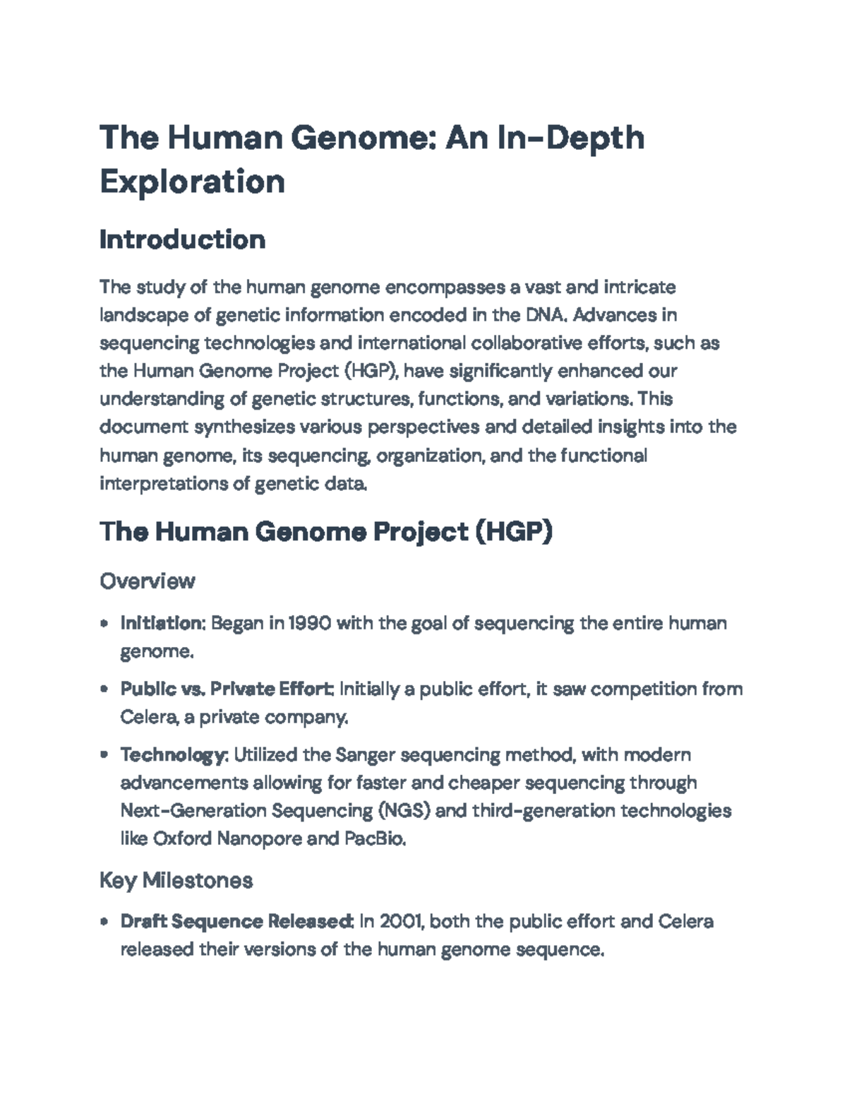 The Human Genome Project (HGP): Comprehensive Overview and Implications ...