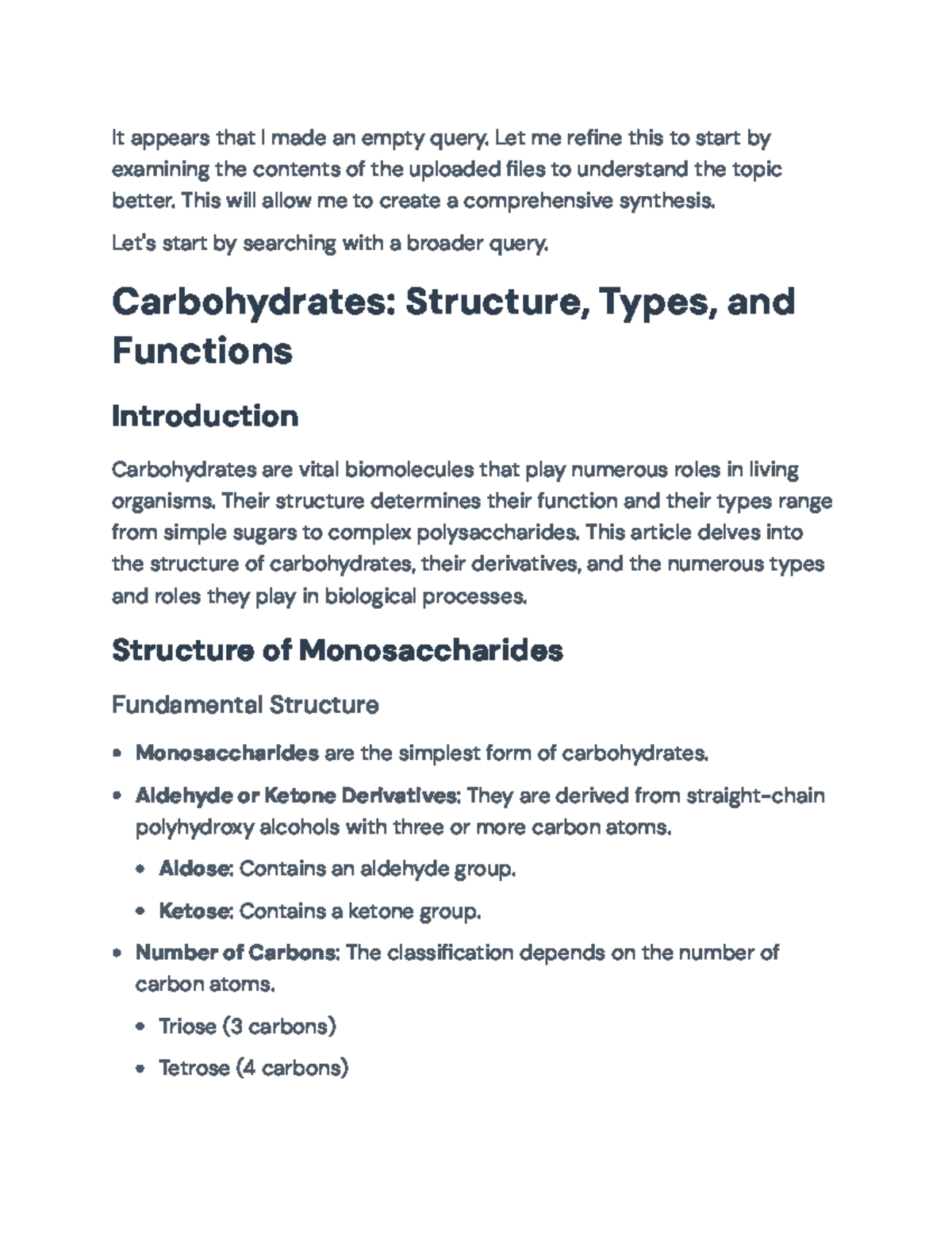 Carbohydrates: Structure, Types, and Biological Functions Overview - It ...