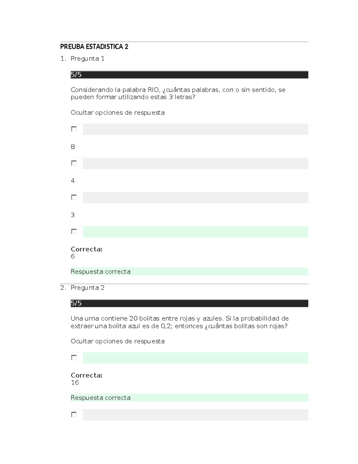 Prueba Estadística 2 - Ejercicios y Preguntas de la Segunda Prueba - Studocu