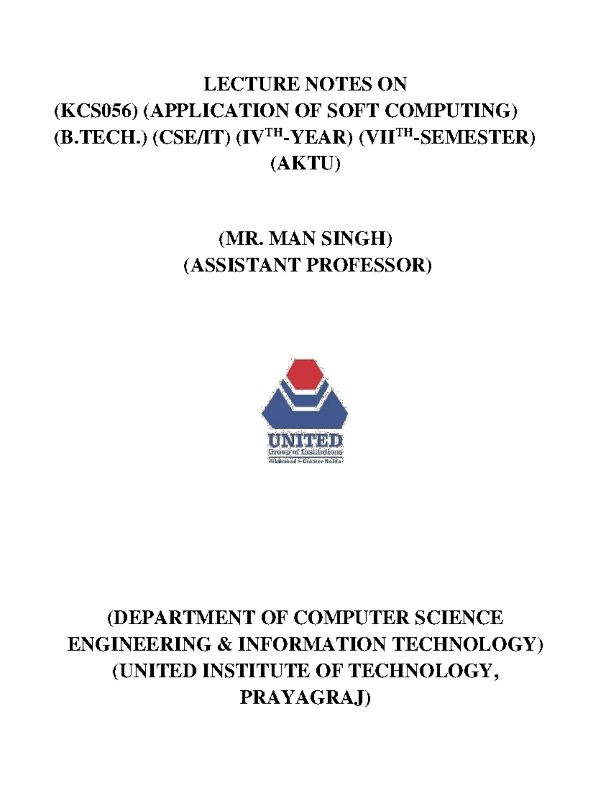 SOFT Computing Notes - Module – 1 Introduction to Soft Computing ...