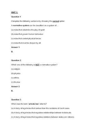 [Solved] Read the following scenario and answer the question that follows - Introduction to Law ...