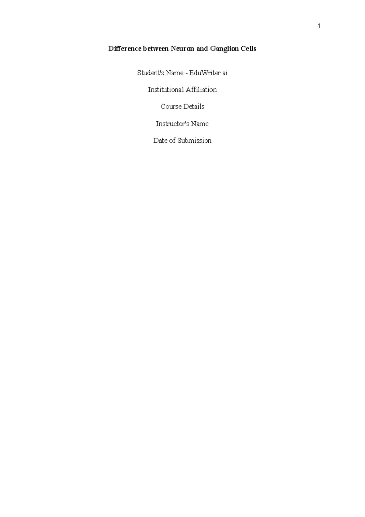 Differentiating Neuron vs Ganglion Cells: Key Characteristics Explained ...