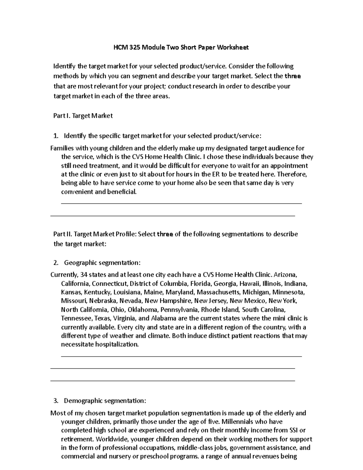 HCM 325 Module Two Short Paper Worksheet - HCM 325 Module Two Short ...