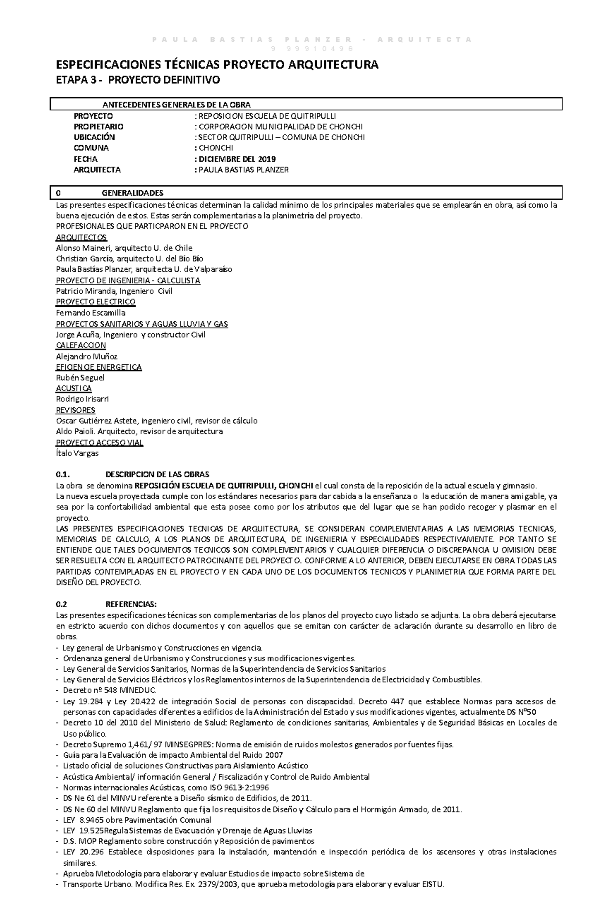 eett ejem 11212 - 9 9 9 9 1 0 4 9 6 ESPECIFICACIONES TÉCNICAS PROYECTO ARQUITECTURA ETAPA 3 ...