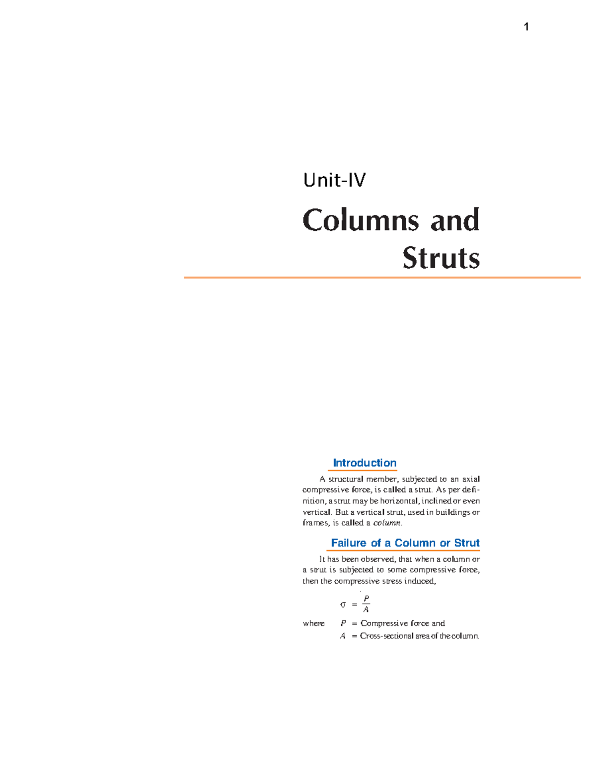 Sm - hand written or lecture notes - Columns and Struts 34 ...