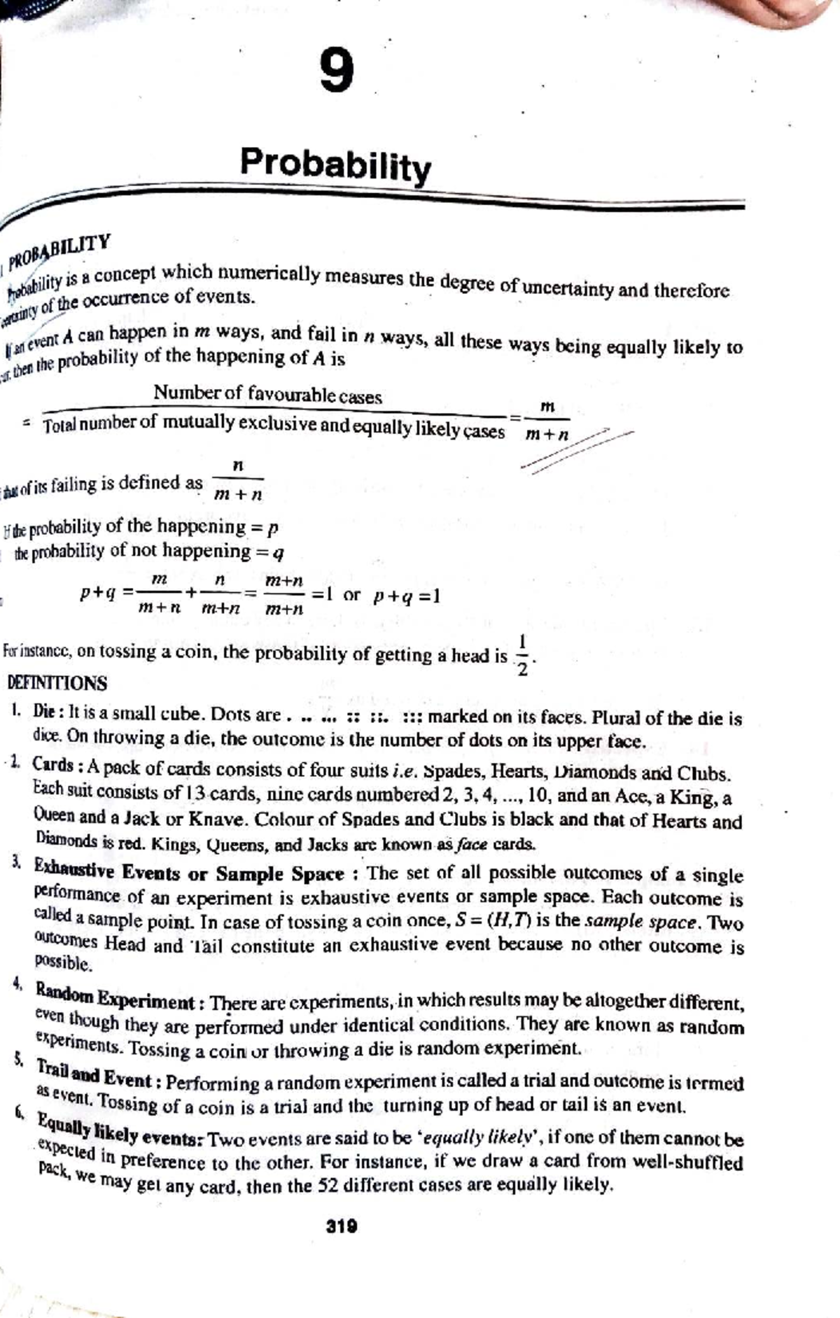 Unit-3 Probability Notes: Understanding Key Concepts and Definitions ...