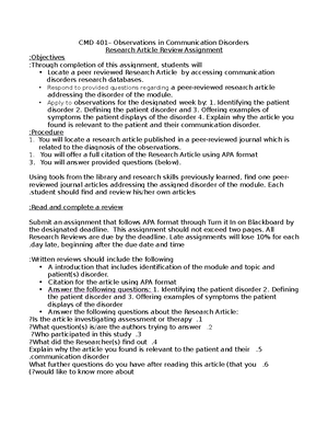 [Solved] According to the federal regulations which of the - Research In Communication Disorders ...