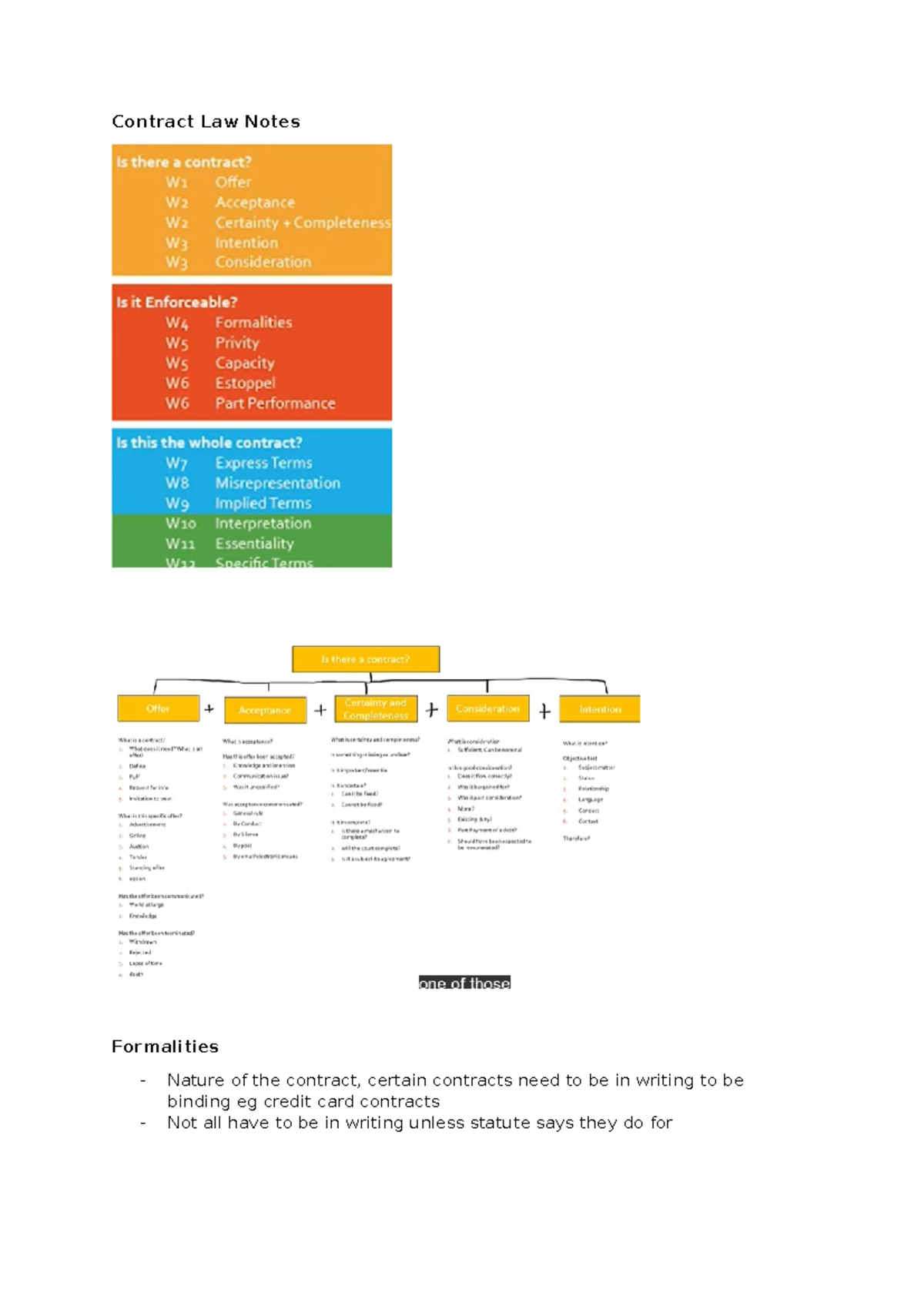 Contract Law Study Notes: Key Concepts and Cases Overview - Studocu