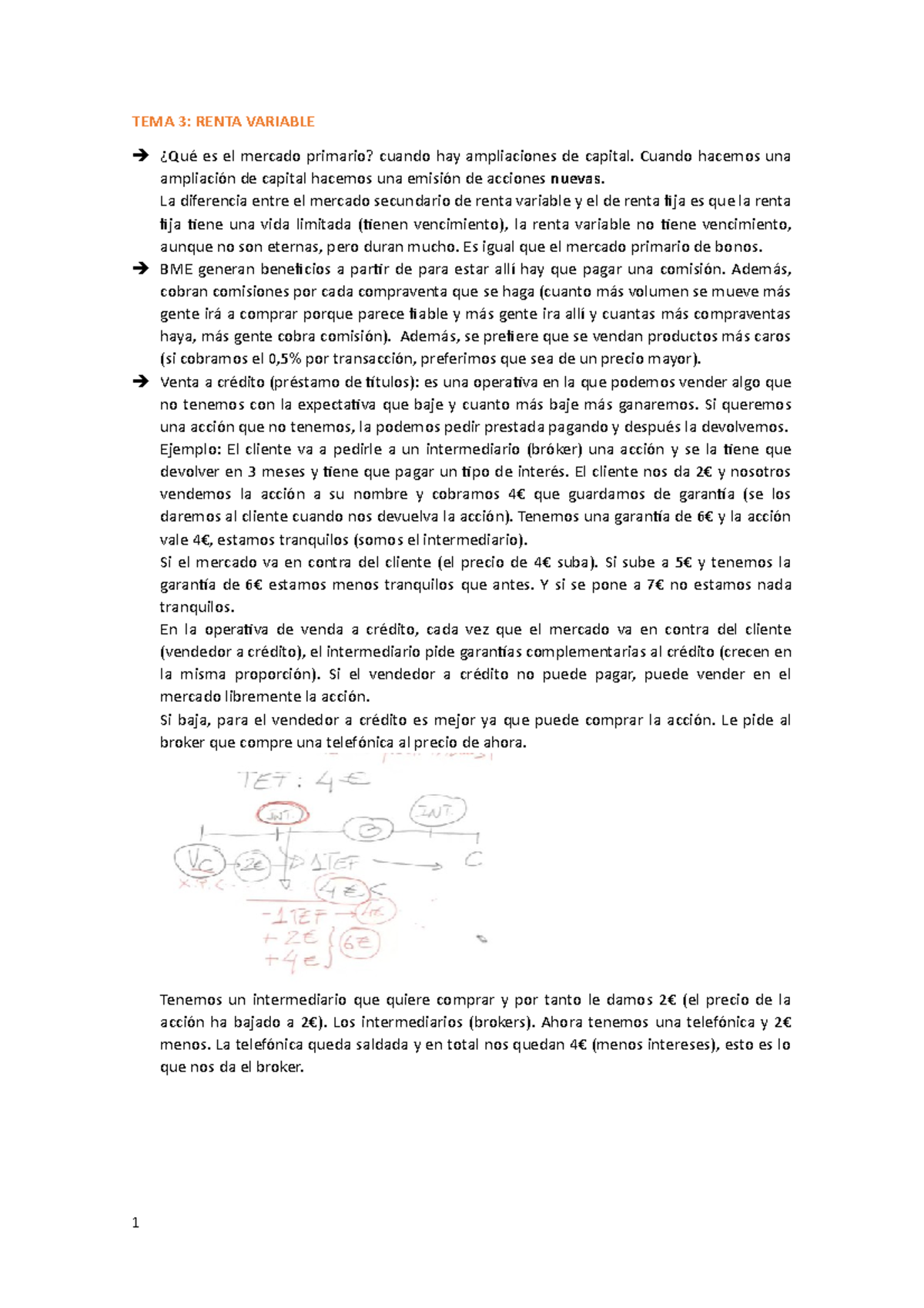 TEMA 3 - Renta Variable y Ampliaciones de Capital en Finanzas - Studocu