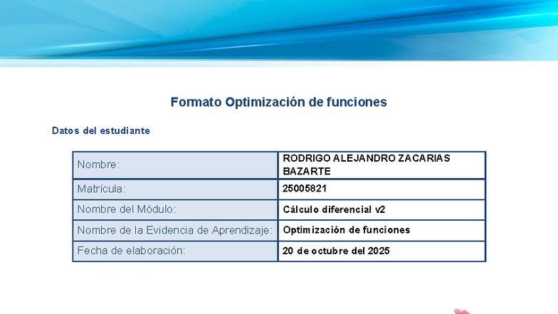 Cálculo Diferencial v2: Optimización de Funciones - UVEG - Studocu