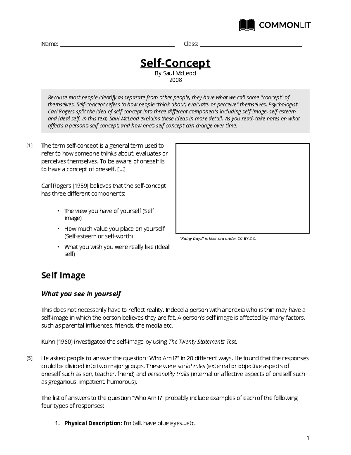 Self-Concept Overview: Key Theories and Influencing Factors - Studocu