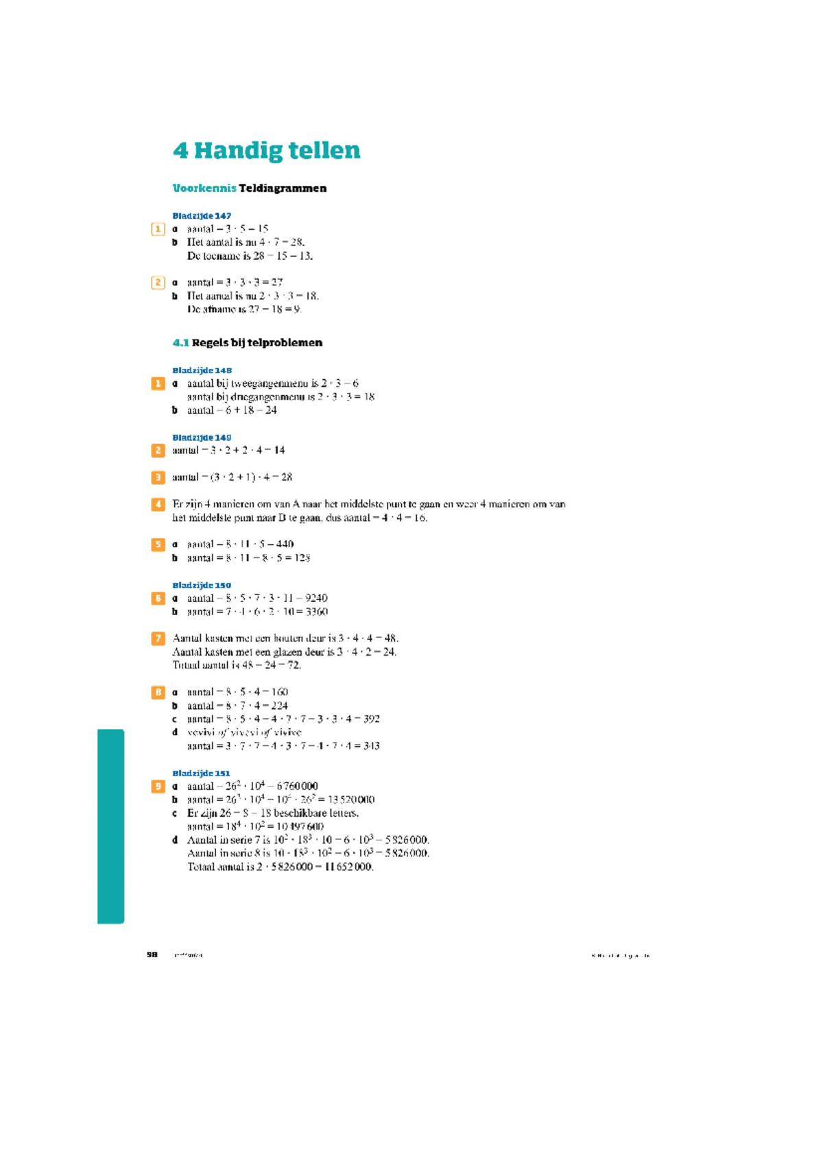 Havo 4 Wiskunde A Uitwerkingen Hoofdstuk 4 - Studeersnel