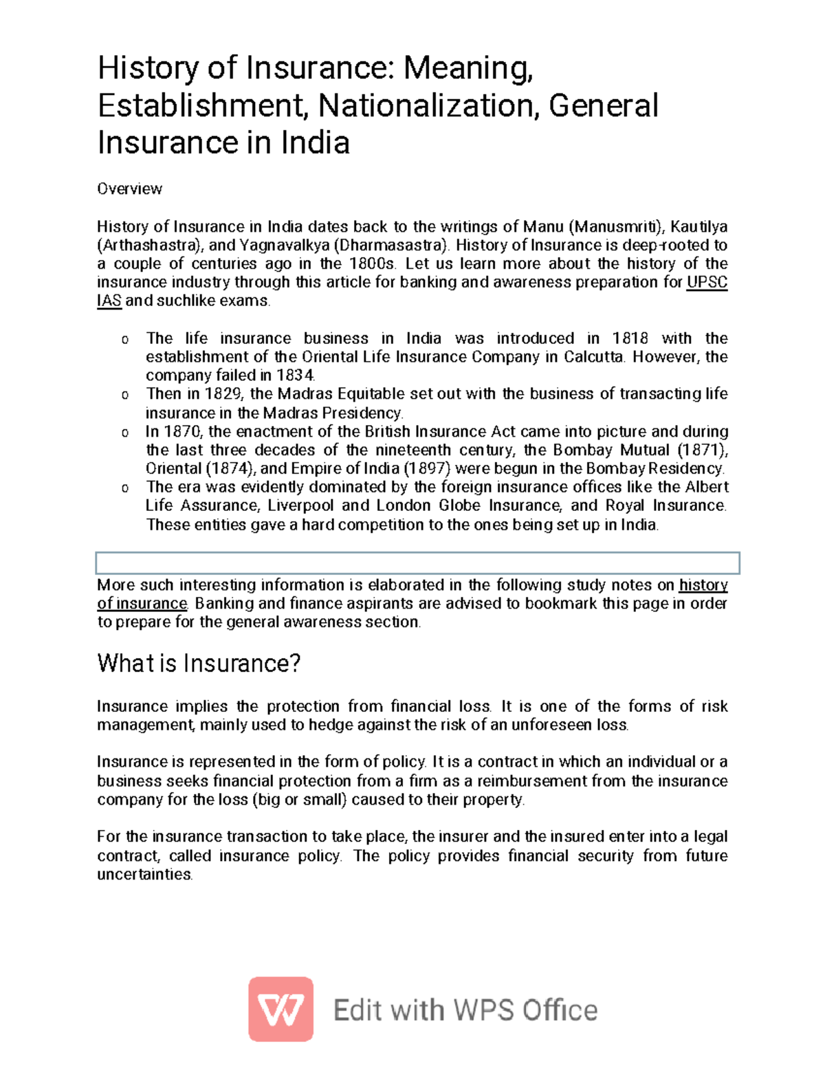 History of Insurance - History of Insurance is deep-rooted to a couple ...