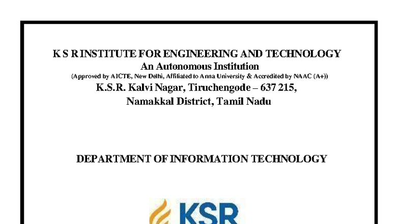 23IT1551 Web Technology Laboratory Manual and Record Notes - Studocu