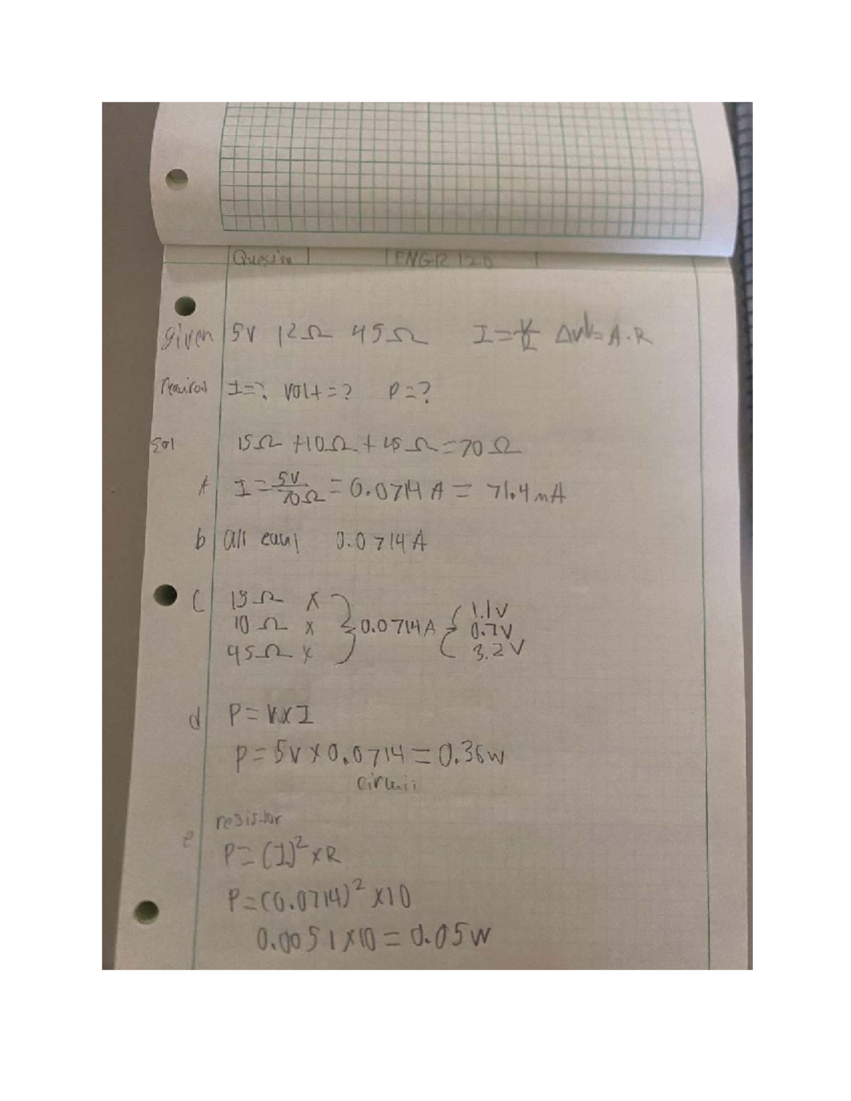 ENGR 120 Homework 5: Circuit Analysis and Arduino Code - Studocu