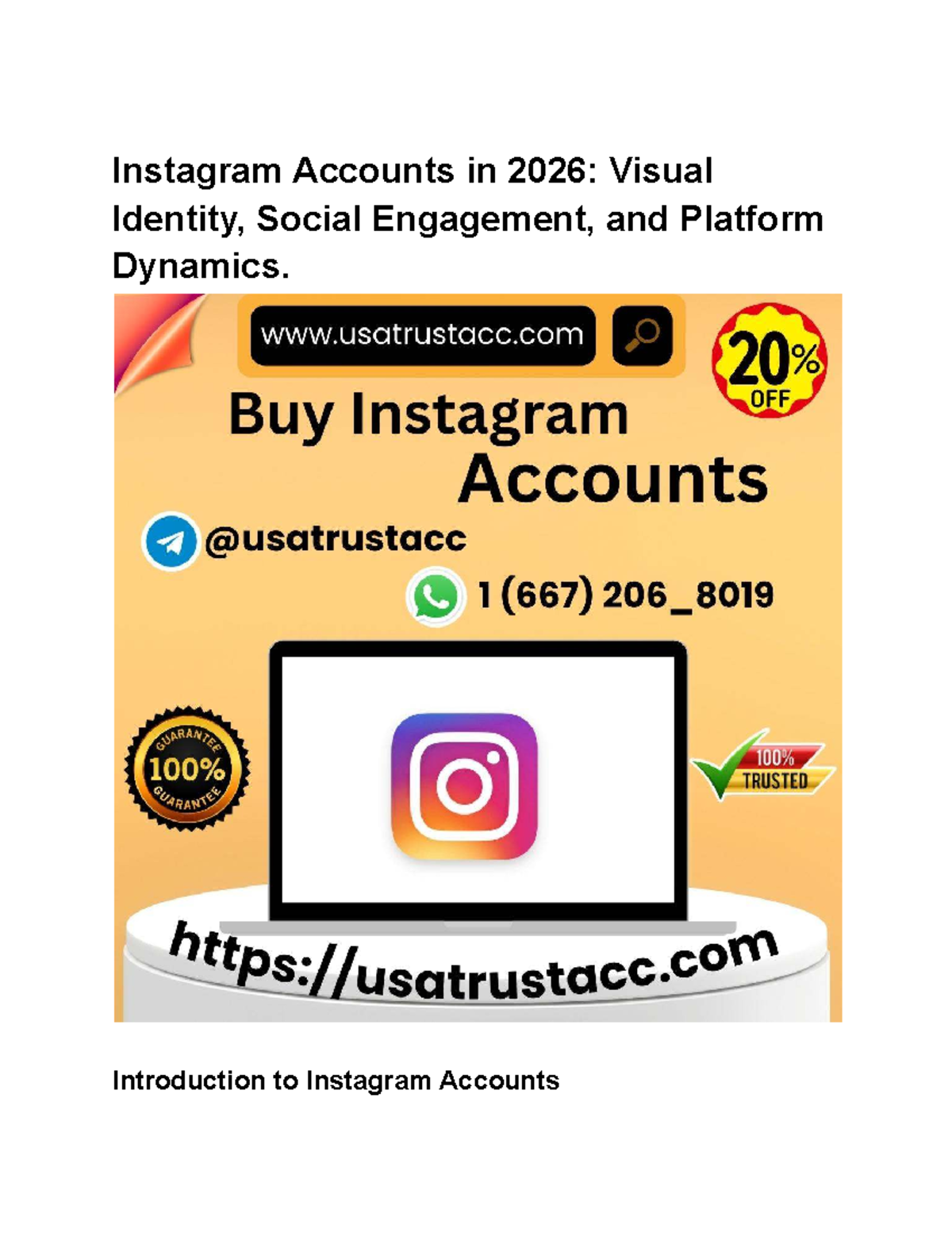 Key Considerations for Buying Instagram Accounts in MKT 2026 - Studocu