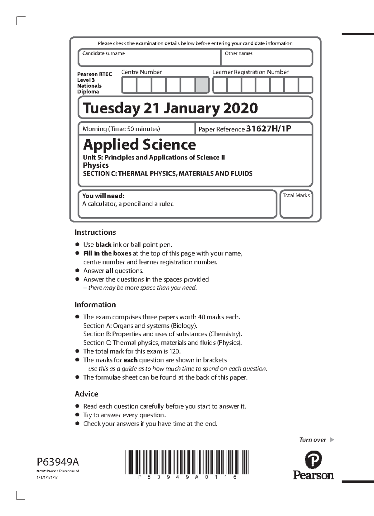 Unit 5 QP Physics 2020 - f f f f f ff ff f f f fff f f - Applied ...