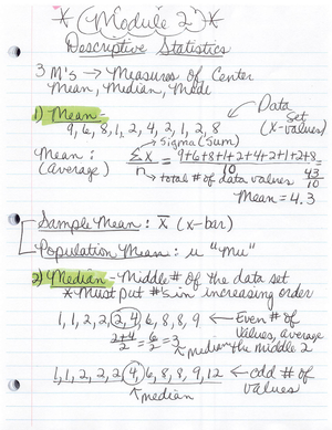 Notes on statistics - CHAPTER 1: An Introduction to Statistics 1: An ...