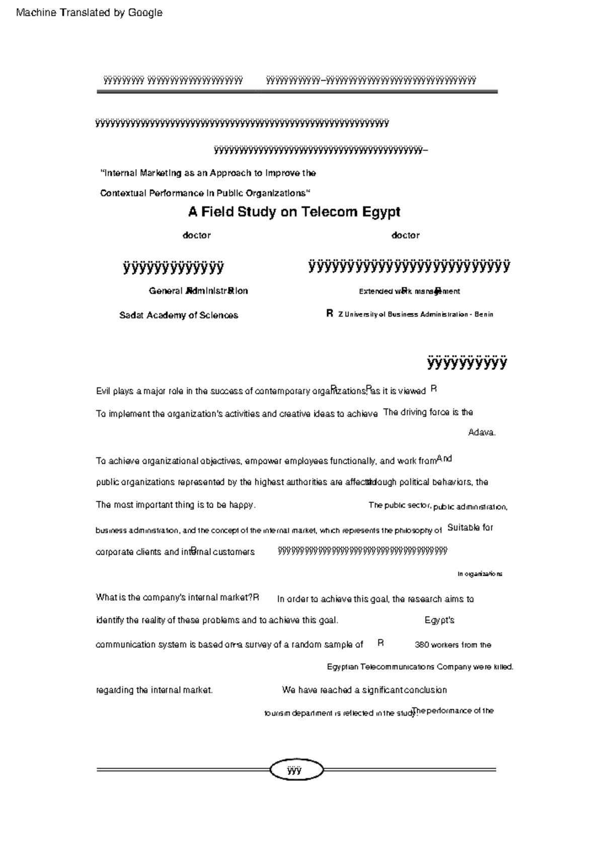 JSFC Volume 23 Issue 1 Pages 507-553 - ÿÿÿÿÿÿÿÿÿÿÿÿÿÿÿÿÿÿÿÿÿÿÿÿÿÿ A Field Study on Telecom Egypt ...