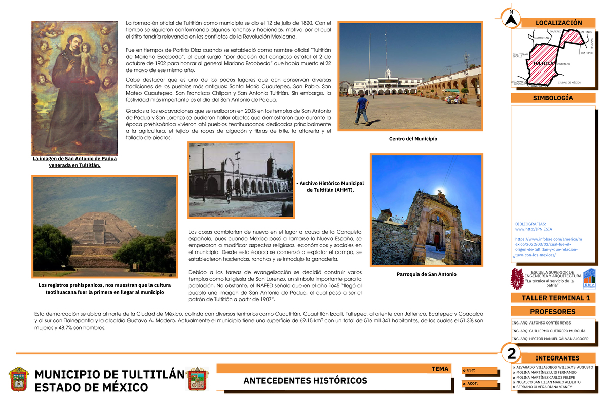 Historia y Línea del Tiempo del Municipio de Tultitlán - Taller 1 - Studocu