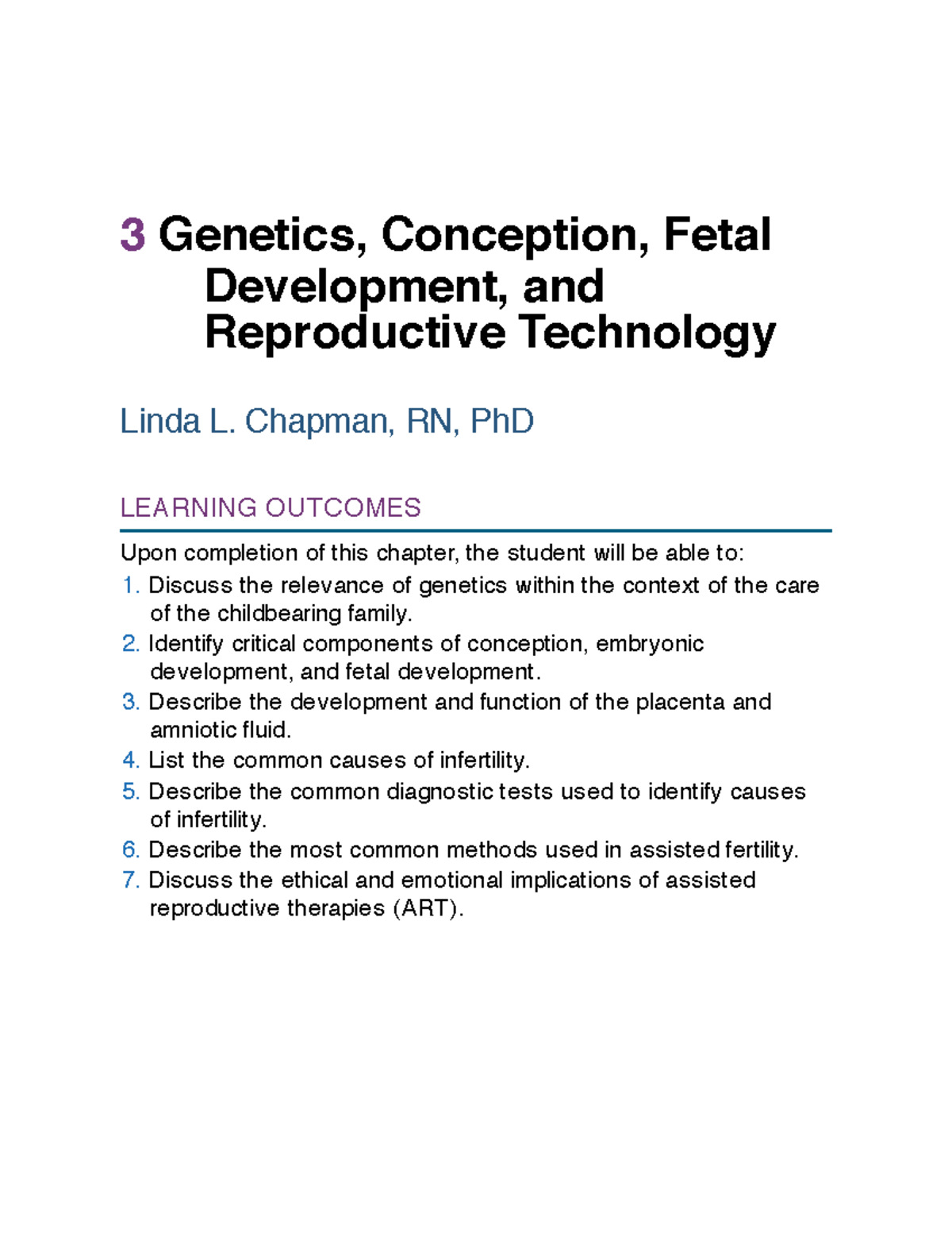 OB 3-5: Genetics, Conception, and Fetal Development Overview - Studocu