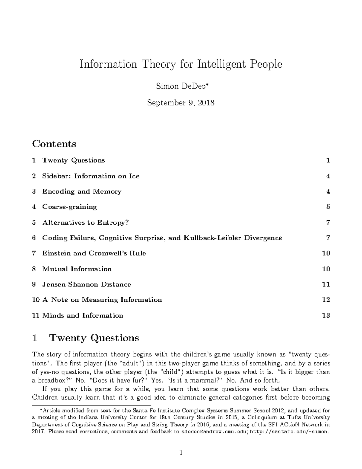 IT for Intelligent People: Insights on Information Theory - Studocu