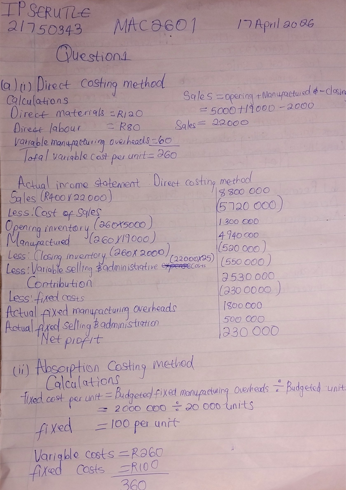 MAC2601 Assessment 2 - Question Paper - Studocu