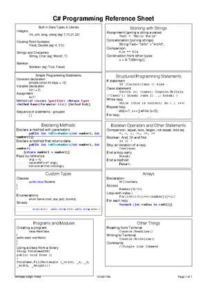 3.2P: Answer Sheet for Recall Task on Counter Class Concepts - Studocu
