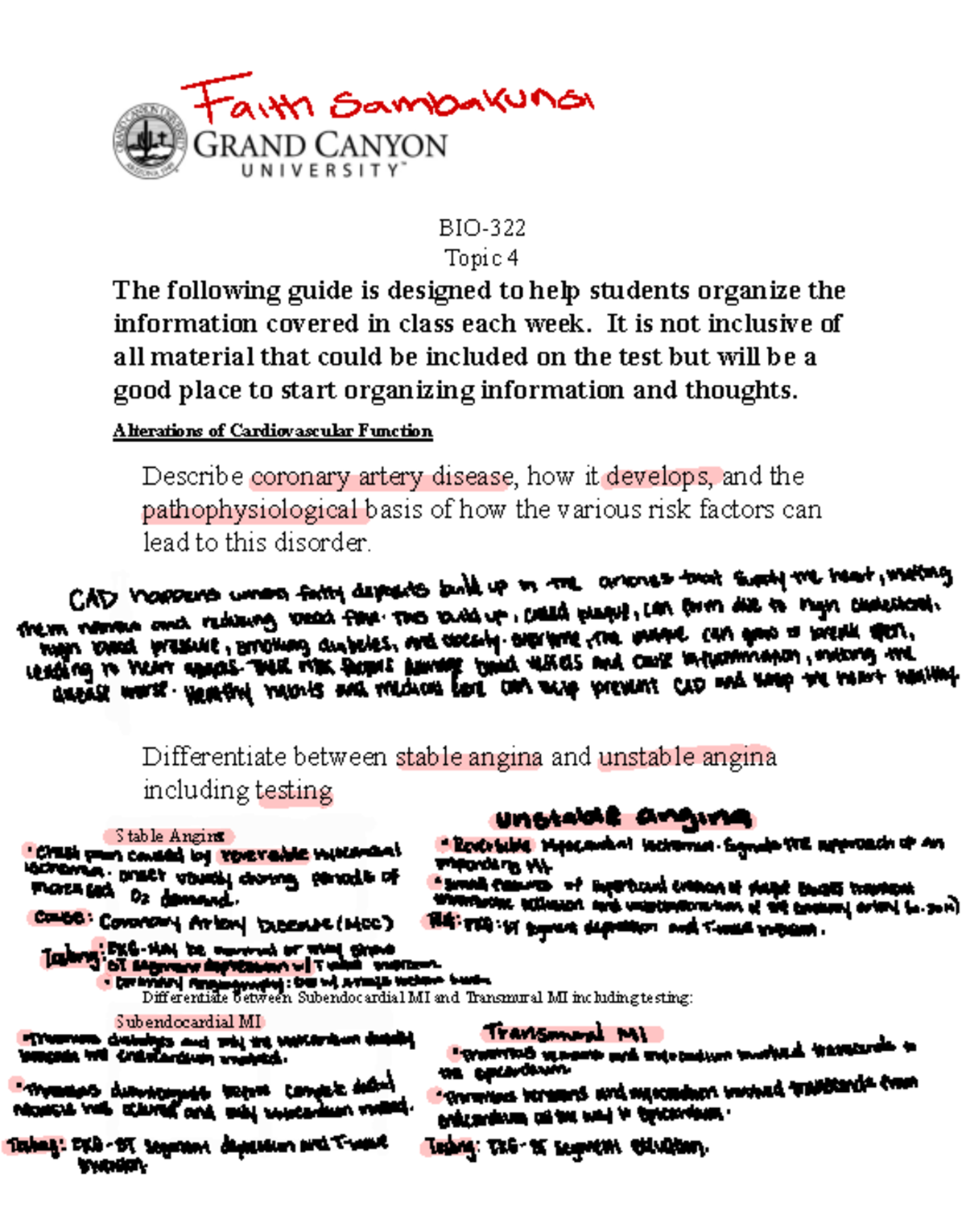 Topic 4 Study Guide - BIO- Topic 4 The following guide is designed to ...