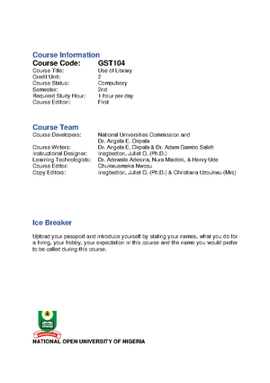 GST102 past questions - (GST102 - Use Of English Of Communication skill ...