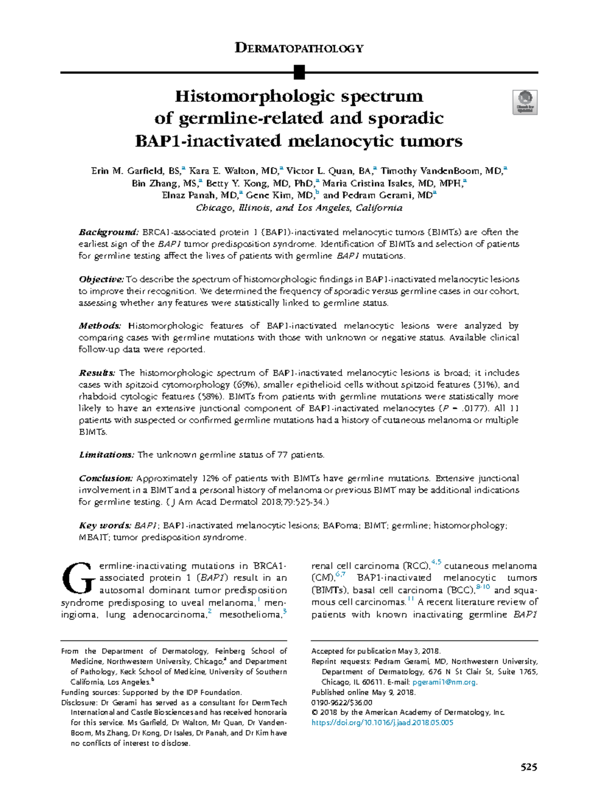 DERM 101: Histomorphologic Spectrum of Sporadic Melanocytic Tumors ...