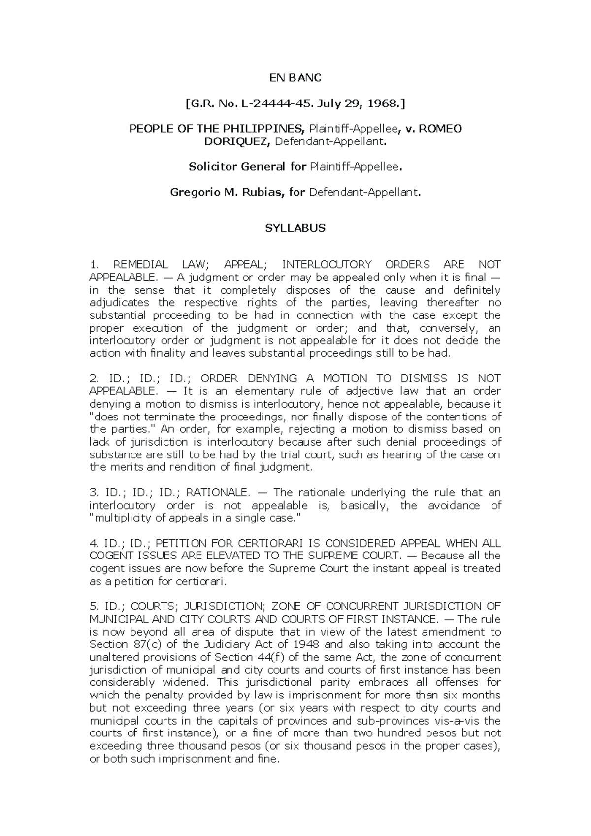 Case Study on Alarm and Scandal: G.R. No. L-24444-45 Legal Analysis ...