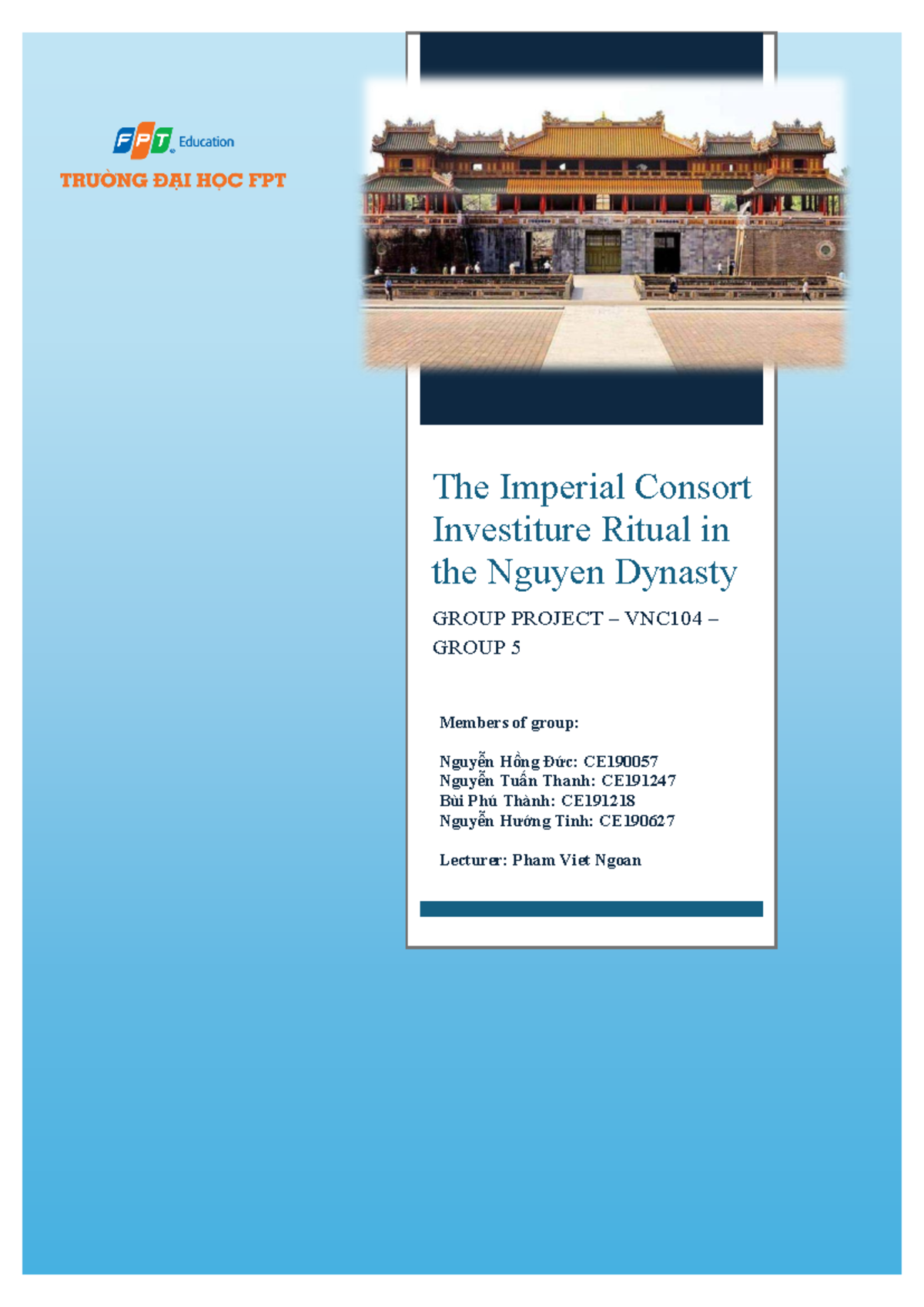 Nguyen Dynasty Consort Investiture Ritual Analysis - VNC104 Group ...