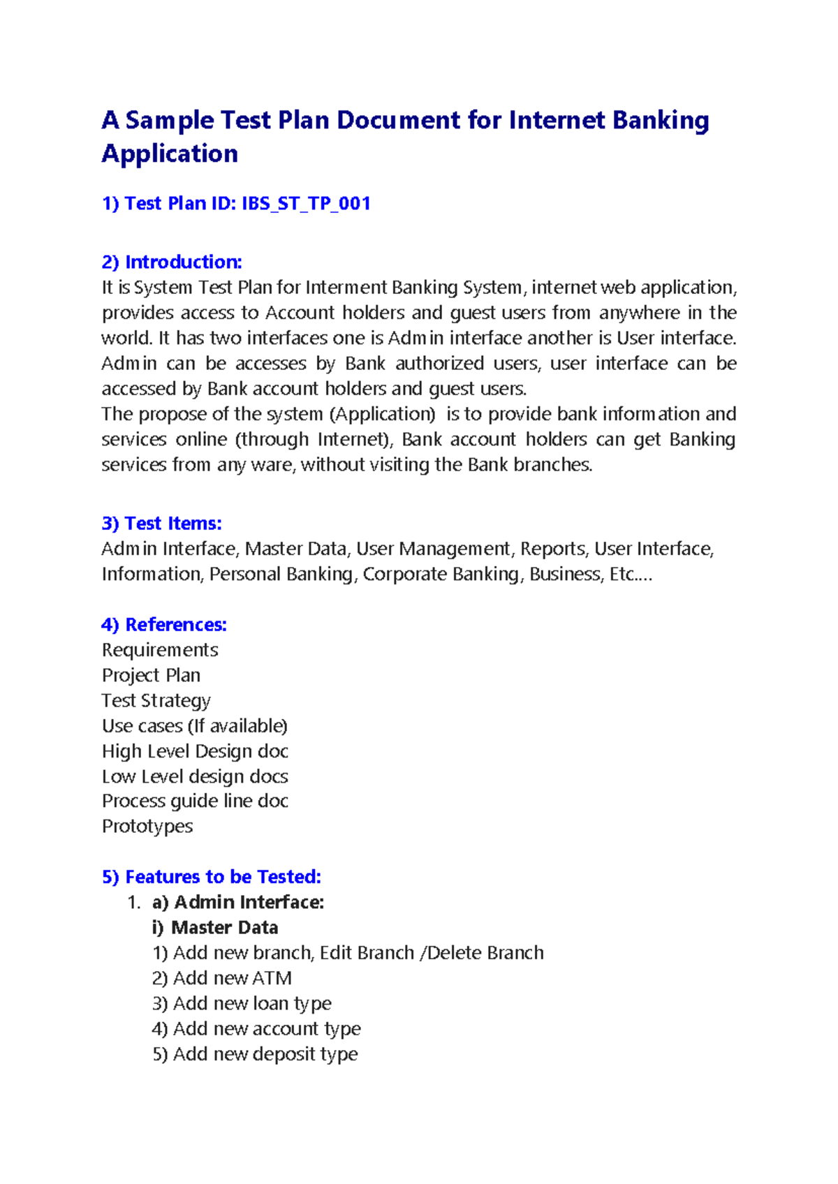 A Sample Test Plan - Software Test plan template - A Sample Test Plan ...