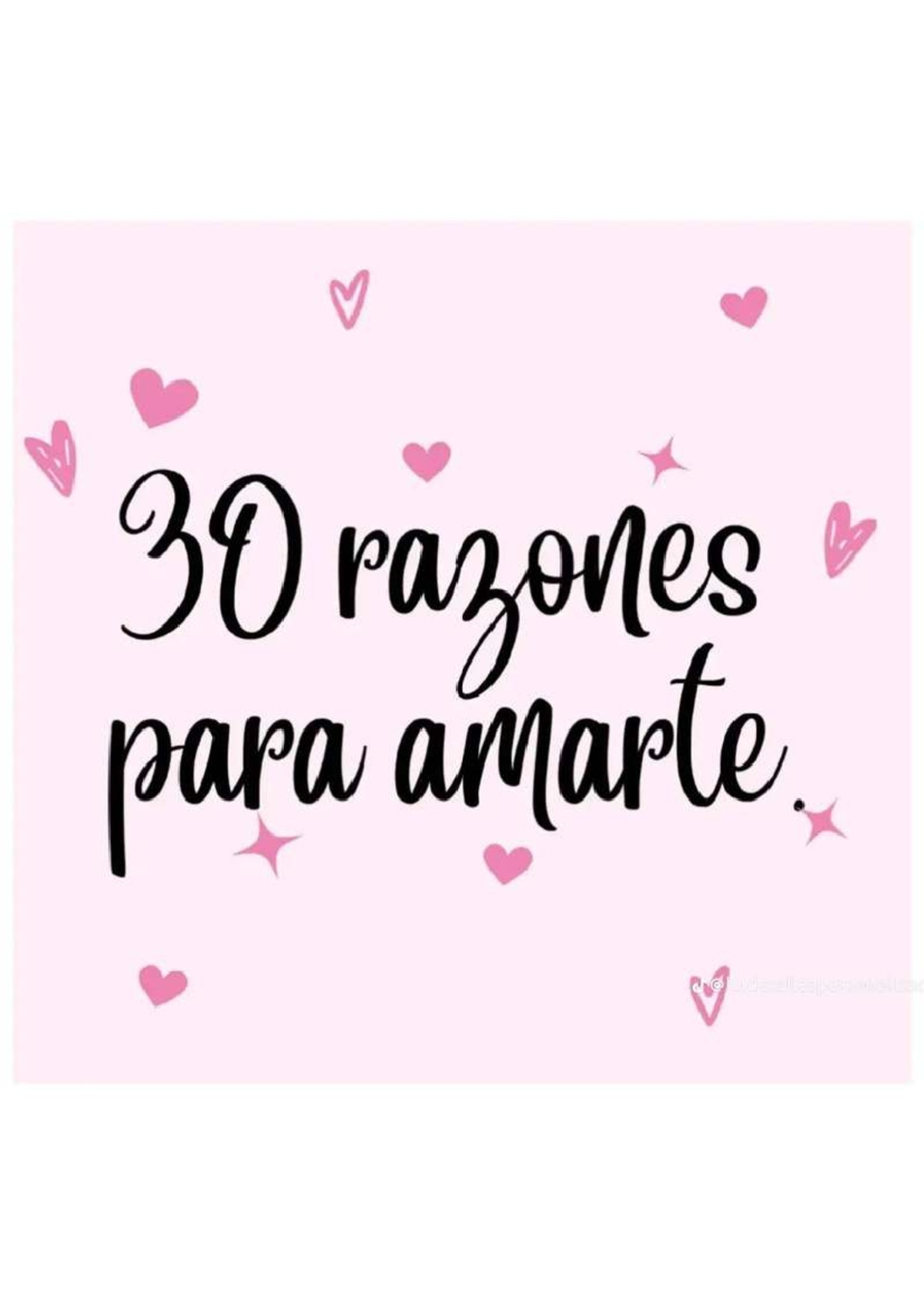 30 Razones para Amarte - ENSAYO - Studocu